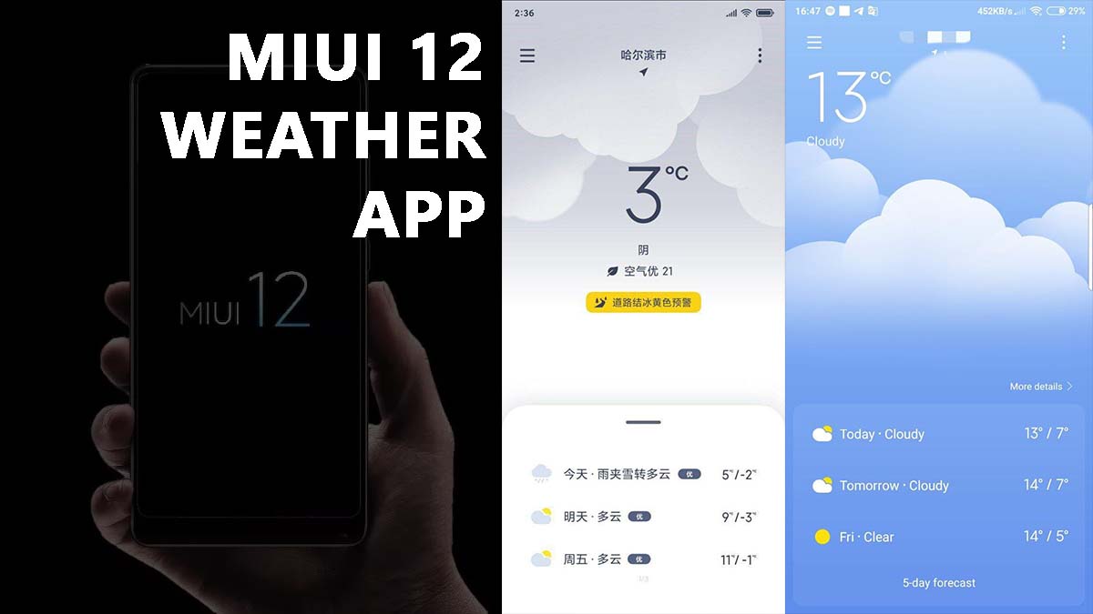 MIUI 12's Weather App New Design Leaked - Tech in Deep